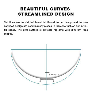 Laifug Elevated Double Cat Bowl,Pet Feeding Bowl | Raised The Bottom for Cats and Small Dogs