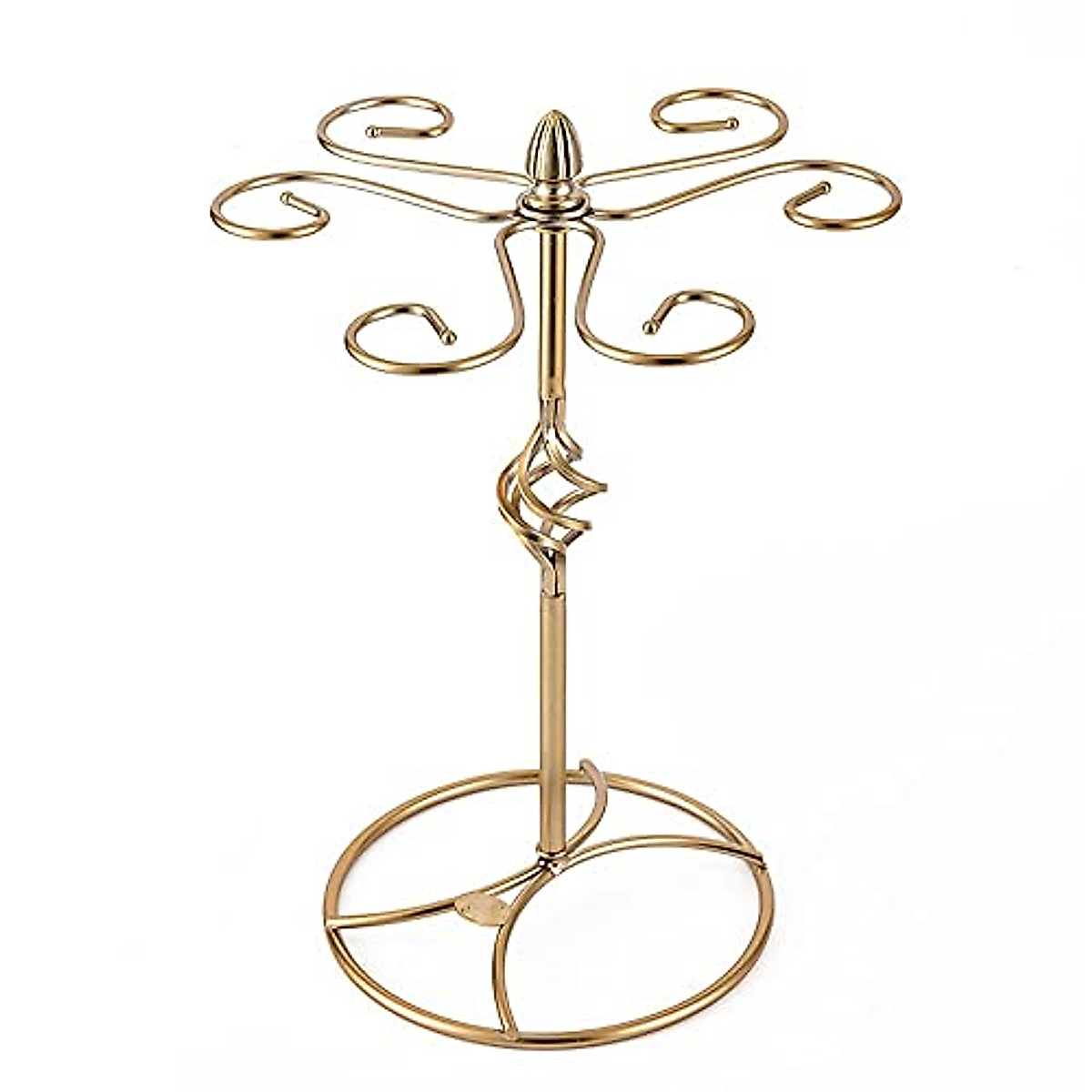 ZYZMH Cup Rack Wine Glass Rack Wine Glass with 6 Hooks Stainless Steel Hanging Standing Cup Rack (Color : D, Size : 1 pcs)