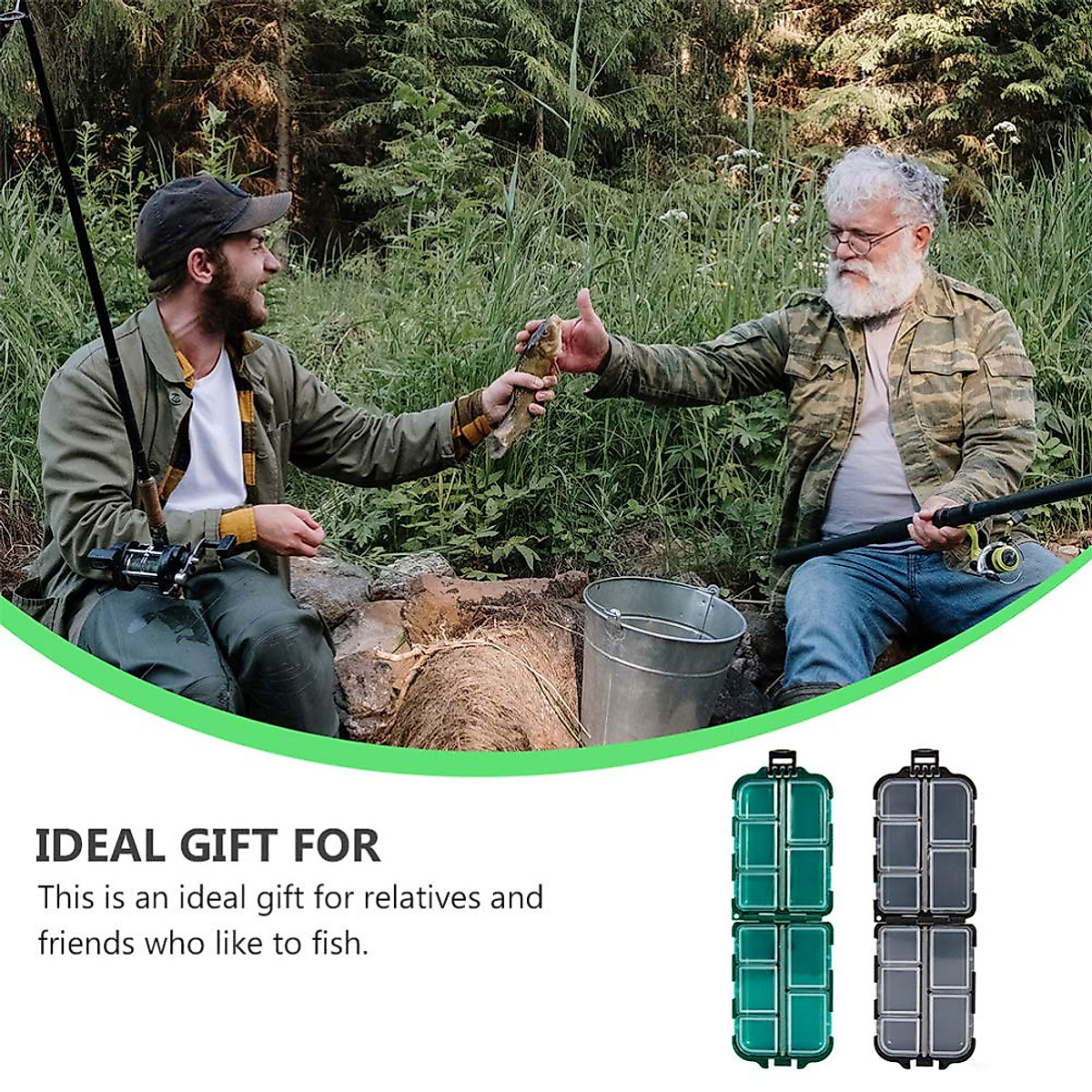 BESPORTBLE 2Pcs Box Storage Box Fishing Lure Storage case multiuse Tool Fishing Lure Compartment Fishing Supplies Fishing Bait Fishing Hook Storage Case Fishing Hook Box Multipurpose Plastic