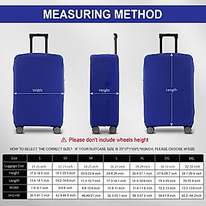 RainVillage Travel Luggage Cover Suitcase Protector Scratch-Resistant Fit 19-31 Inch Suitcase, Not Included Suitcase (Blue, S(19-21 inch))