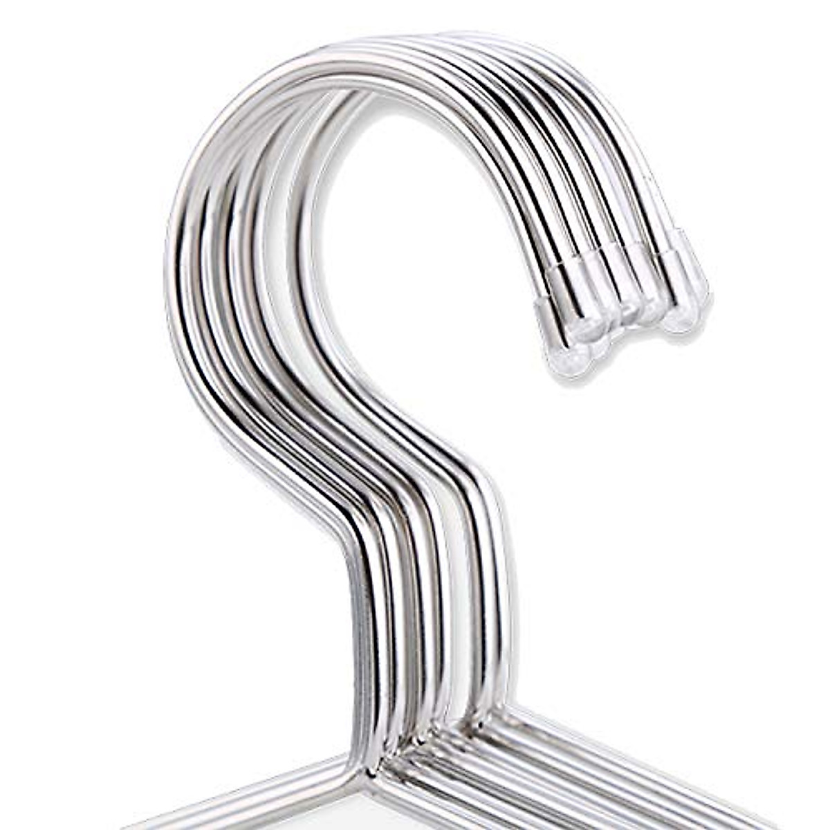 Tosnail 50 Pack Stainless Steel Strong Wire Metal Hangers Heavy Duty Clothes Hangers - 16.5"/42cm