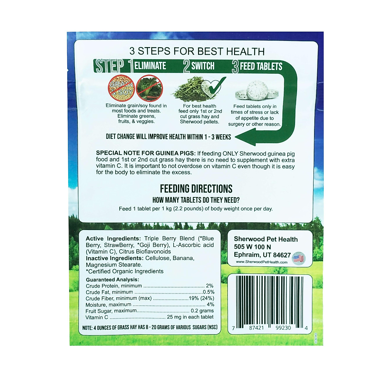 Tripleberry Vitamin C and Bioflavonoids by Sherwood Pet Health (100 Tablets - 60 Grams)