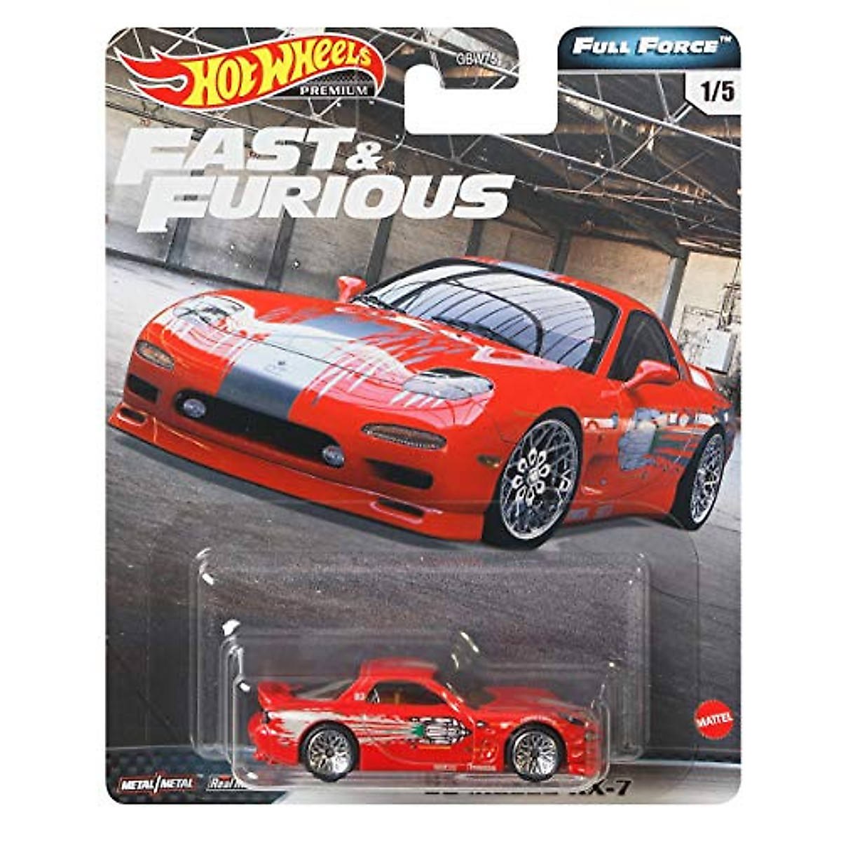 Hot Wheels Fast & Furious: Full Force Re-Release 5 Premium All-Metal Castings Real Riders Wheels in Original Packaging in One Exclusive Bundle Box [Amazon Exclusive]