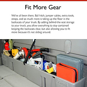 DU-HA Behind-the-Seat Storage Fits 07-17 Chevrolet/GMC Silverado/Sierra Regular Cab, Black, Part #10058