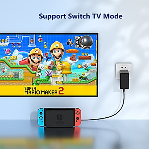 YCCSKY Charger for Nintendo Switch,39W AC Adapter for Switch - Fast Travel Wall Charger with 5FT USB C Cable 15V/2.6A Power Supply for Nintendo Switch Supports TV Mode and Dock Station (Blcak)