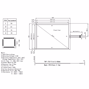 VSDISPLAY 8.4" 4 Wire resistive Touch Screen with USB Controller for 8.4 inch 800x600 LCD Panel