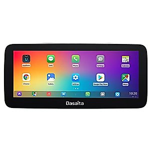 Dasaita 10.25'' Android Car Stereo Single 1 Din Radio GPS DSP IPS Carplay Android Auto (Rotatable & Detachable)