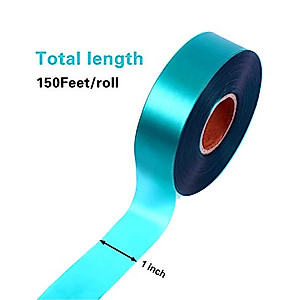 2 Rolls Stretch Tie Tape Garden Tie Tape Thick Plant Ribbon Garden Green Vinyl Stake for Indoor Outdoor Patio Plant Use, 1 Inch Wide by 150 Feet Long