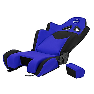 OpenWheeler SimFab Flight Simulator Seat With Seat Base Cut Out For Fighter Stick Or Helicopter Collective, blue