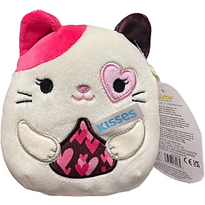 Squishmallow Official Kellytoy Valentines Squad Squishy Soft Plush Toy Animal (Pyper White/Pink Cat (Kisses), 8 Inch)