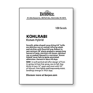 Burpee Konan Hybrid Kohlrabi Seeds 100 seeds