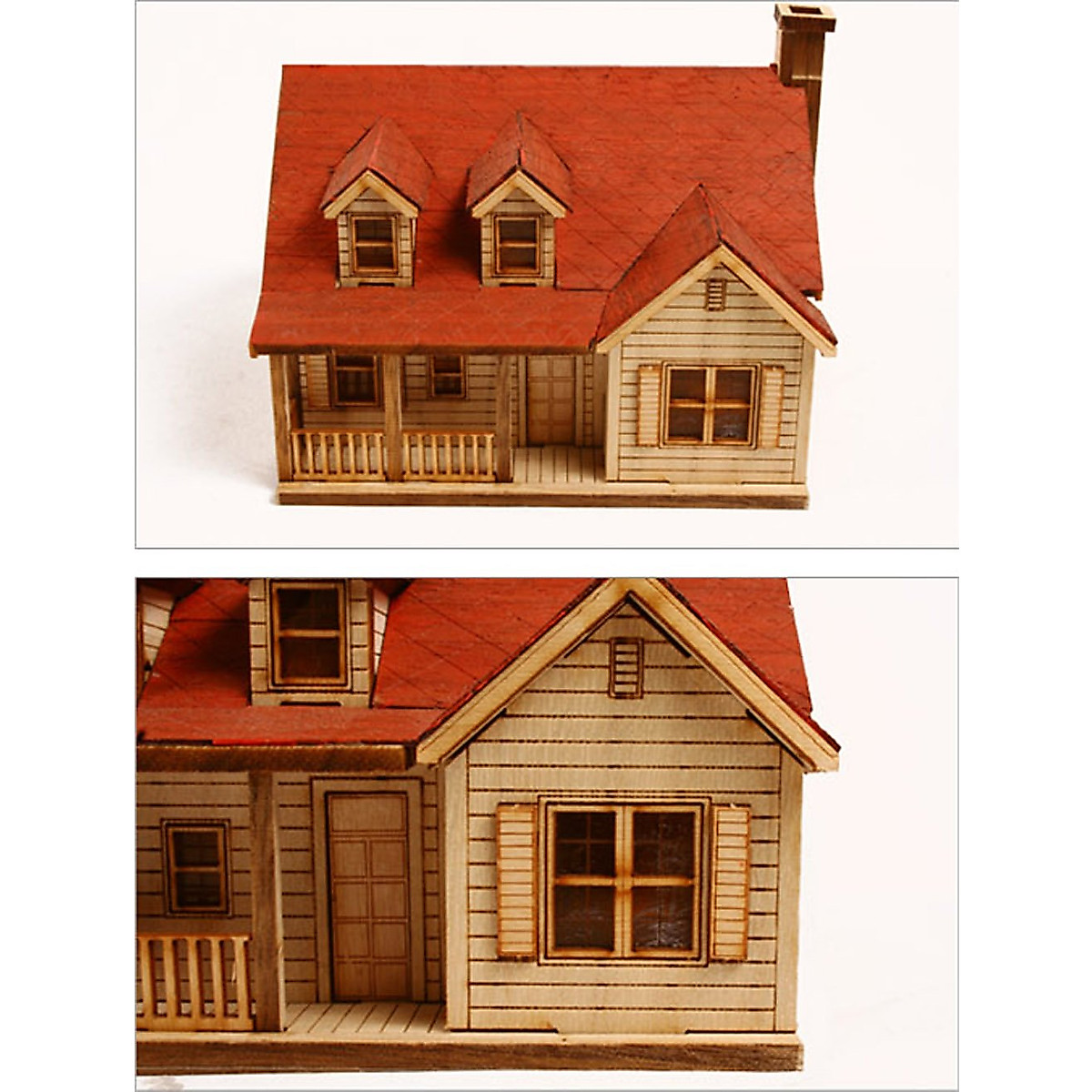 DESKTOP Wooden Model Kit Western House 2 by Young Modeler