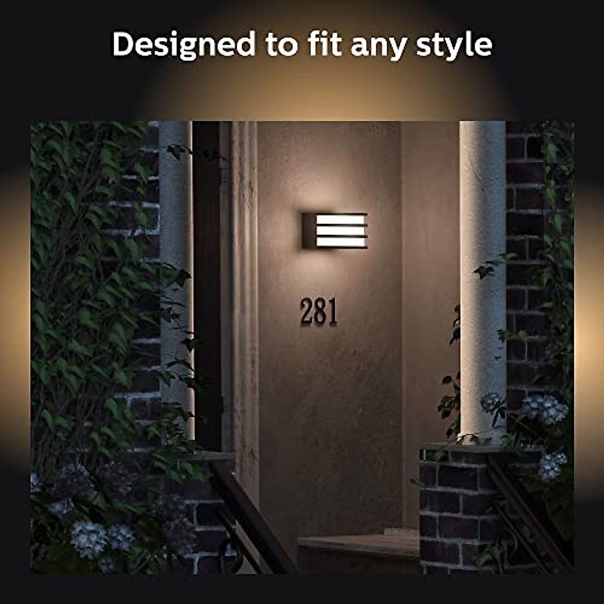 Philips Hue Lucca White Outdoor Wall Light, Works with Amazon Alexa, Apple HomeKit & Google Assistant (Hue Hub Required)