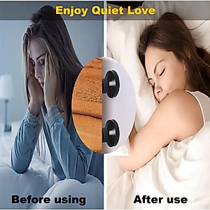 Qbily Adjustable Bed Headboard Stoppers 2 Pack - No Punching Required Headboard Stoppers for Wall Bed Stoppers for Headboard Shockproof Tool, Black (1.65”~ 3.55”)