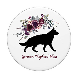 German Shepherd Mom Flower PopSockets PopGrip: Swappable Grip for Phones & Tablets