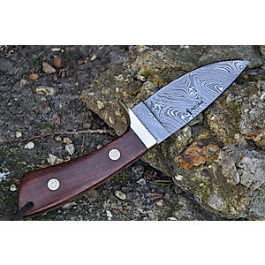 Perkin - Custom Damascus Handmade Hunting Knife - Bushcraft Knife