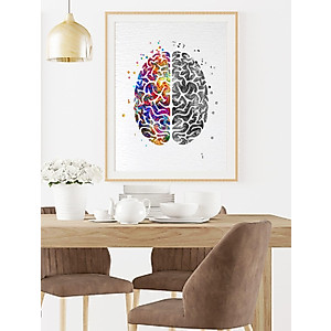 Dignovel Studios 11X14 Unframed Brain Creativity Inspiration Watercolor Art Print Poster Housewarming Wall Giclee Office Home Decor DN526