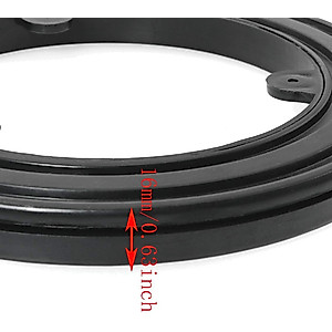 SQXBK 7 Inch Lazy Susan 180x16mm Black Plastic Round Rotating Turntable Bearing Swivel Plate Hardware for Dining-Table