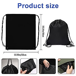 Sliverdew 2 Pcs Drawstring Backpack Bags Sports Cinch Sack String Bags Black Dark Blue Drawstring Gym Bag Draw String Backpack Bulk Swimming String Bags