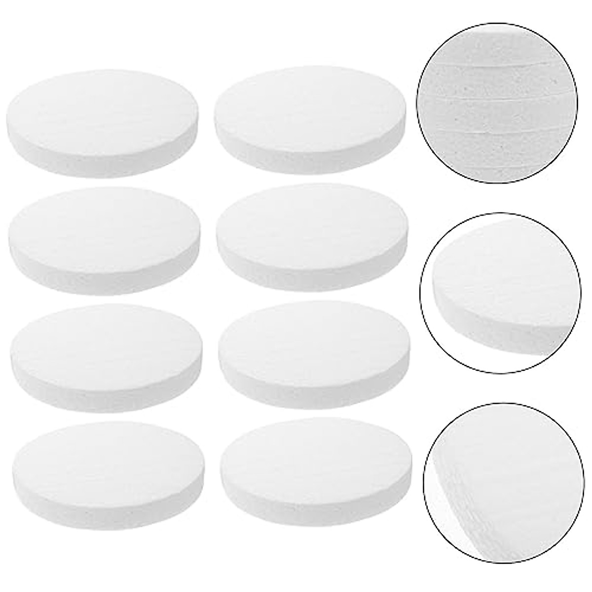 16pcs White Foam disc Fake Cake Tray Foams Cake Tray Foams Cake Stand Craft Foam Round Foam Circles Craft DIY Foams Round Cake pan Foams Cake Plate Unique Bottom Bracket Child