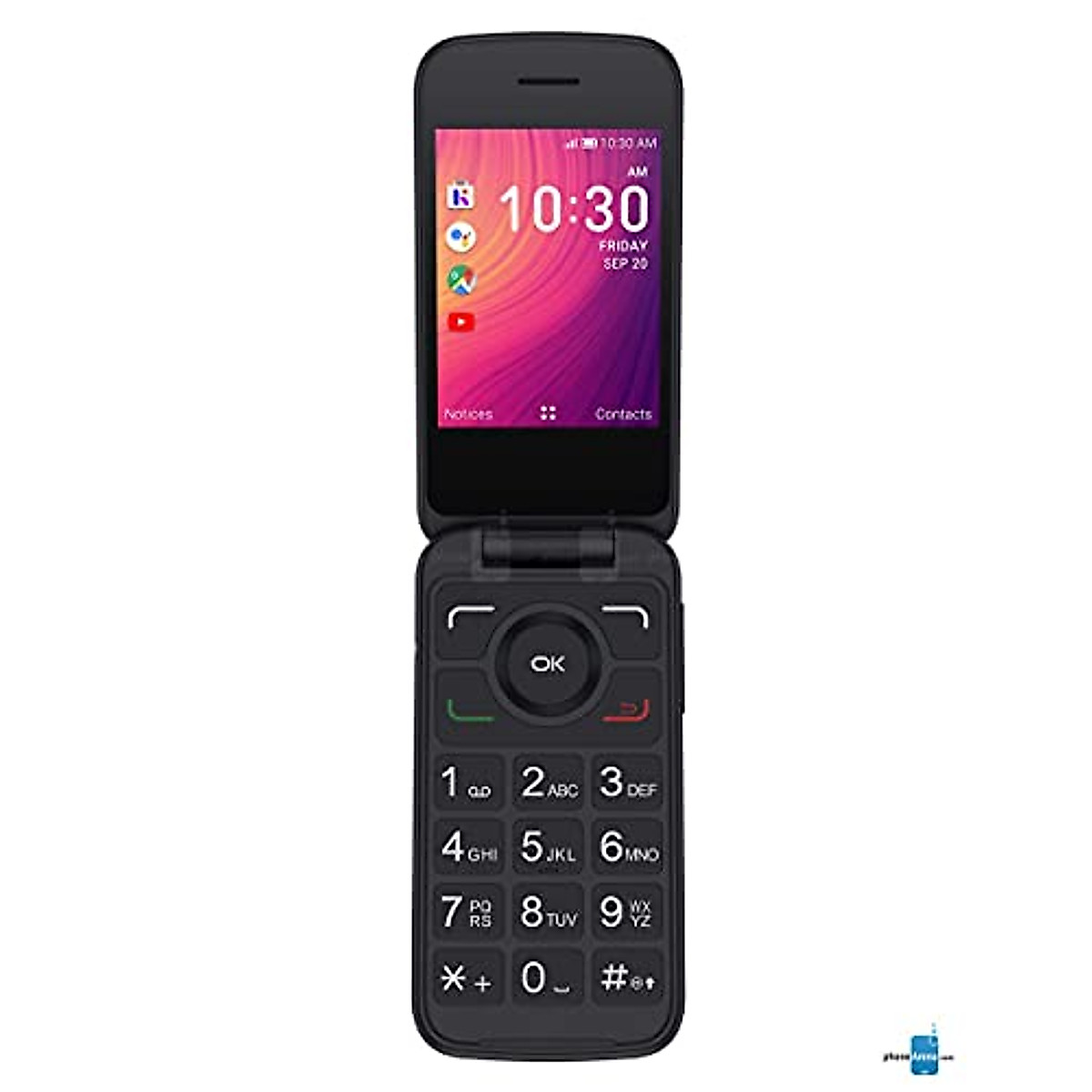 Alcatel GO FLIP 3 Black 4GB 4052W (GSM Unlocked) Flip Phone - For Senior Easy Use (Renewed)