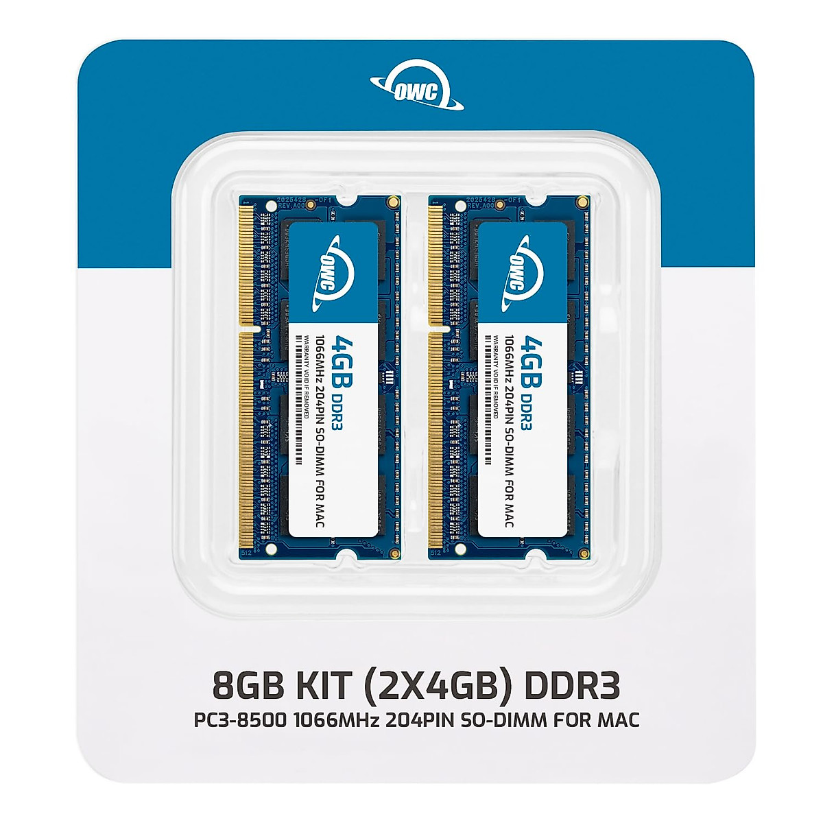 OWC 8 GB (2 X 4GB) ram PC8500 DDR3 1066MHz sodimm 204-pin Memory RAM Upgrade Kit, (OWC8566DDR3S8GP), Compatible with MacBook Pro, MacBook, Mac Mini and iMac (OWC8566DDR3S8GP)