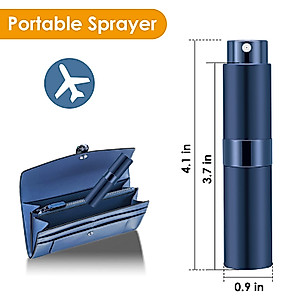 Saiveina 8ml Travel Perfume Atomizer Bottles Refillable, Mini Fragrance Bottles for Perfume, Empty Cologne Sprayer Pocket Perfume Dispenser(4 Pack)