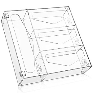 Ziplock Bag Storage Organizer, Acrylic Food Storage Bag Holder Dispenser for Kitchen Drawer, Baggie Organizer for Gallon Quart Sandwich Snack Bags, Compatible with Ziploc, Solimo, Glad, Hefty