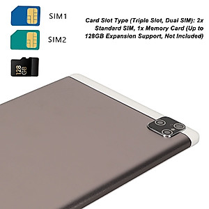 8.1 Inch Tablet for Android 10, 4GB RAM 64GB ROM 2.4G 5G WiFi Gaming Tablet, Dual Cards Dual Standby Calling Tablet, for Learning, Working, Office, Pink