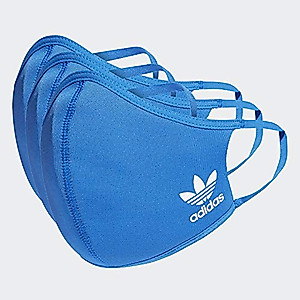 adidas Originals Standard Face Covers 3-Pack, Bluebird, Medium/Large