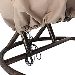 Island Gale® Luxury 2 Person Outdoor, Patio, Hanging Wicker Swing Chair 🎄🎄🎄🎄🎄🎄🎄🎄🎄🎄🎄🎄 ((2 Person) X-Large-Plus, Charcoal Rattan/Charcoal Cushion with Free Cover $128 Value)