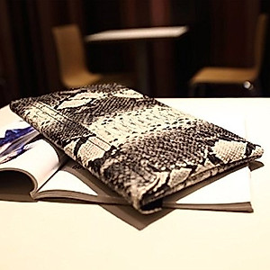 CLARA Women Fashion Snakeskin Pattern Clutch Handbag Envelope Bag Chain Shoulder Bag Evening Party Bag