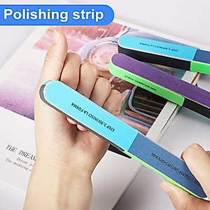 12 PCS 7 Way Nail File and Buffer Block, YIMICOO Professional Manicure Tools 7 Steps Emery Boards for Women Girls