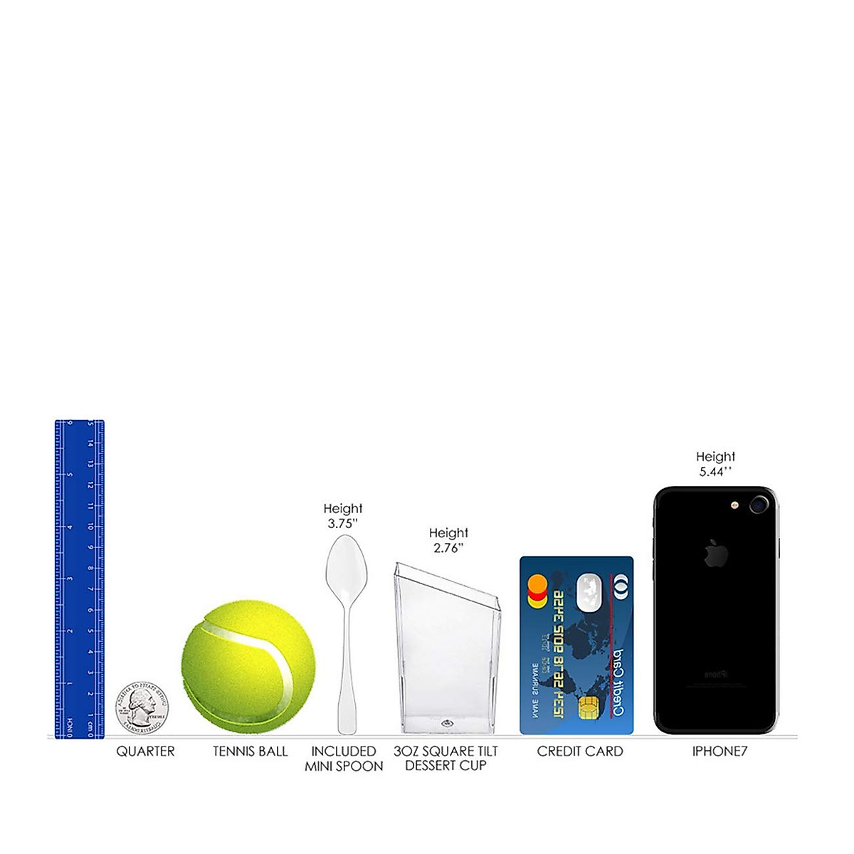 3 Oz 90ml Clear Square Dessert Cups with Spoons Plastic Dessert Cake Snack Bowl Disposable Ice Cream Dessert Bowls Dessert Cups Tasting Sample Cup Serving Salad Bowl Party Favor Cups,Pack of 24