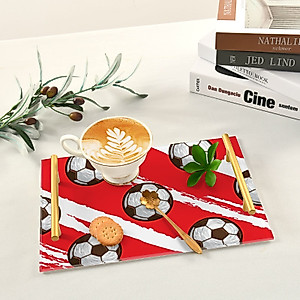 Football and Soccer Bathroom Vanity Tray for Countertop Decorative Trays with Handles Acrylic Hand Towel Tray for Shampoo Perfume Home Decor