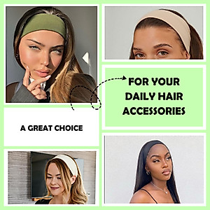 LOTUS78 Workout Headbands for Women Non Slip, 8Pcs Soft Elastic Sports Hair Bands for Women's Hair, Wide Headbands for Woman, Fashionable Head Bands for Women's Hair, Daily-use Headbands (Smile icon)