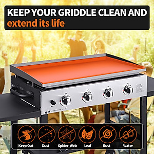 Ghislaine 28" Silicone Griddle Mat for Blackstone 28 Inch Griddle, Grill Cover Mat Heavy Duty Food Grade, Silicone Protective Mat Cover Blackstone Accessories Protect Griddle from Dirt & Rust