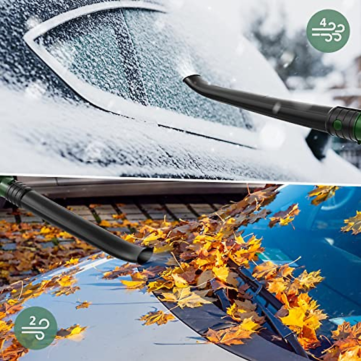 21V Leaf Blower Cordless with Battery and Charger, 5 Speeds Adjustable Cordless Battery Operated Blower for Lawn Care, Small Electric Cordless Leaf Blower with 2 Batteries Cordless Blower