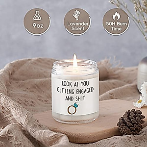 LEADO Scented Candles - Engagement Gifts for Couples - Engagement Gift, Funny Engagement Gifts for Women, Friends, Fiance, Bride, Newly Engaged Gifts, Unique Engagement Gifts - Engaged Gifts for Her