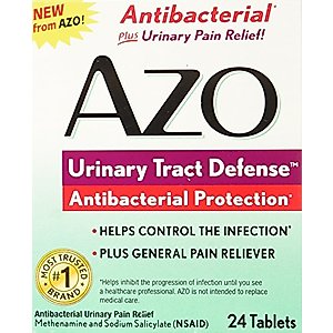 AZO Urinary Tract Defense Antibacterial Protection 24 Count (Pack of 2)