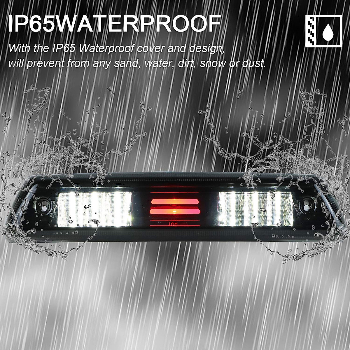 For 09-14 Ford F150 F-150 LED Third 3rd Brake Light High Mount Brake Light Cargo Lamp (Smoked lens)