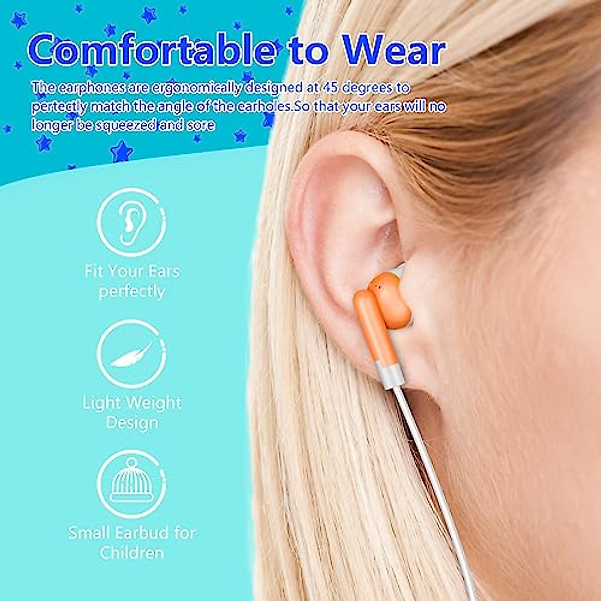 TJZXGUI 32 Pack Bulk Earbuds Headphones ，Wholesale Wired Earphones Disposable Ear Buds for School Classroom Students (Multi Colored)