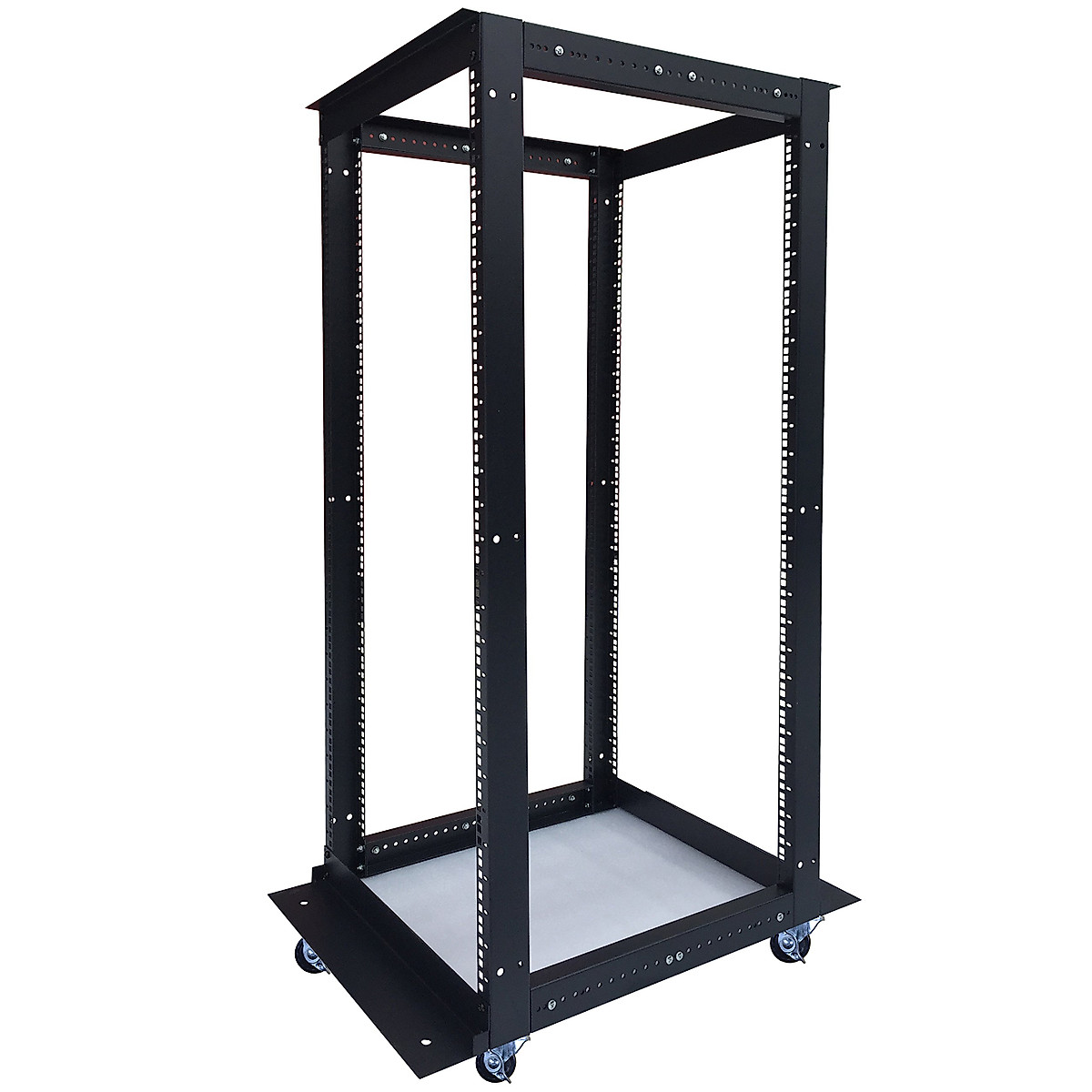 42U 4 Post Open Frame 19" Network Server Rack Cabinet Adjustable Depth 24"-37"