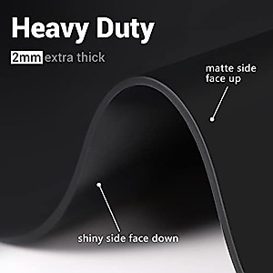 Ewen 25.6x17.7 Inch Large Silicone Kitchen Counter Mat, 2MM Thick Heat Resistant Countertop Protector, Silicone Mat Under Air Fryer, Toaster Oven, Microwave, Coffee Maker, Cutting Board, Drill, Black
