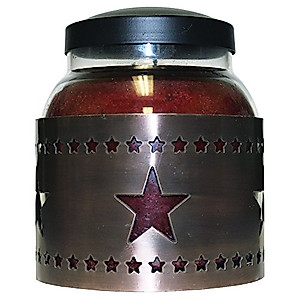 A Cheerful Giver Metal Candle Sleeve - 5" Copper Star Candle Sleeve Fits Keepers of the Light Papa or Mama Jar Candles - Rustic Candle Accessories