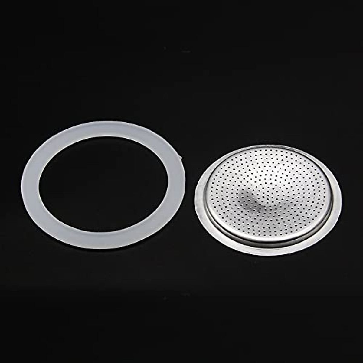 4PCS Gasket for Stovetop Espresso Coffee Makers, Denkuhin Silicone Coffee Maker Cups Replacement Packing 3 Gaskets Seals and 1 Filter for Coffee Pot Replacements Compatible with Moka Espresso(6 Cup)