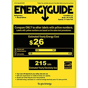 Frestec 3.1 CU' Min Refrigerator, Compact Refrigerator, Small Refrigerator with Freezer, Black (FR 310 BK)