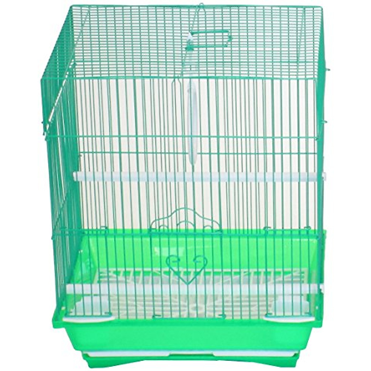 YML A1124MGRN Flat Top Small Parakeet Cage, 11" x 8.5" x 14"