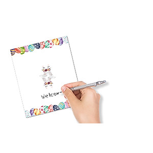 Table Place Card, Easter Tent Style Cards, Pack of 25 Half-Fold Reception Place Card, Cute Easter Egg Bunny, Easter Table Decor for Spring Wedding, Baby Shower, Dinner Party(F16)