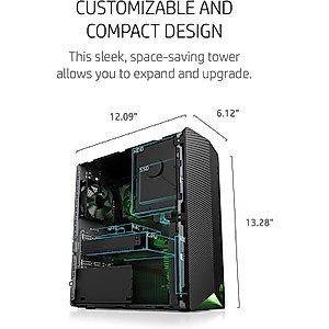 2022 HP TG01 Pavilion Gaming Desktop AMD Ryzen 5 5600G(Beat i5-10400) 32GB DDR4 1TB PCIe SSD NVIDIA GeForce GTX 1050 GDDR5 2GB HDMI DP DVI-D USB-C WiFi AC BT RJ-45 Windows 10 Pro w/RE USB Drive